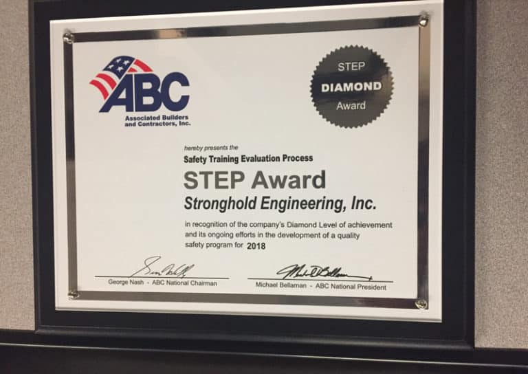 Stronghold Engineering receives ABC STEP Diamond Level Award ...