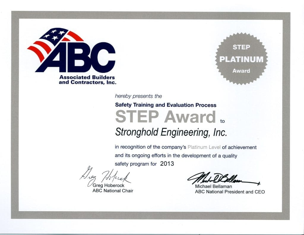 2013 STEP Awards - Stronghold Engineering