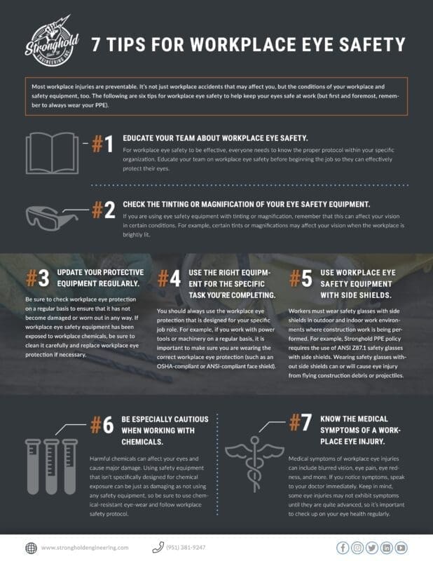 7 Tips for Workplace Eye Safety - Stronghold Engineering