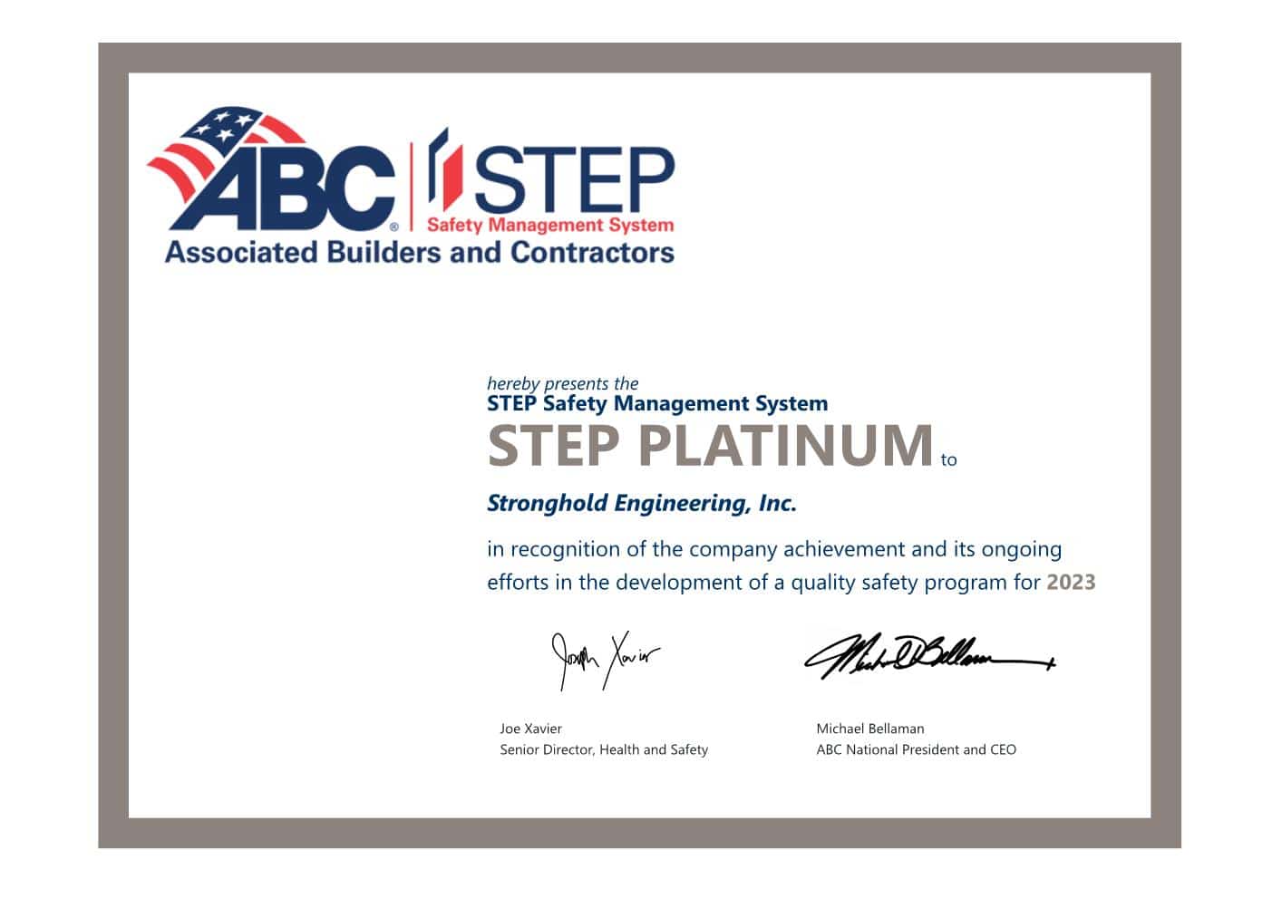 Stronghold Engineering Achieves World-Class Safety Performance Through ...